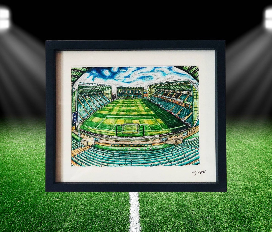Hibernian FC, Easter Road, Football Stadium Giclee Styled Art Print ...