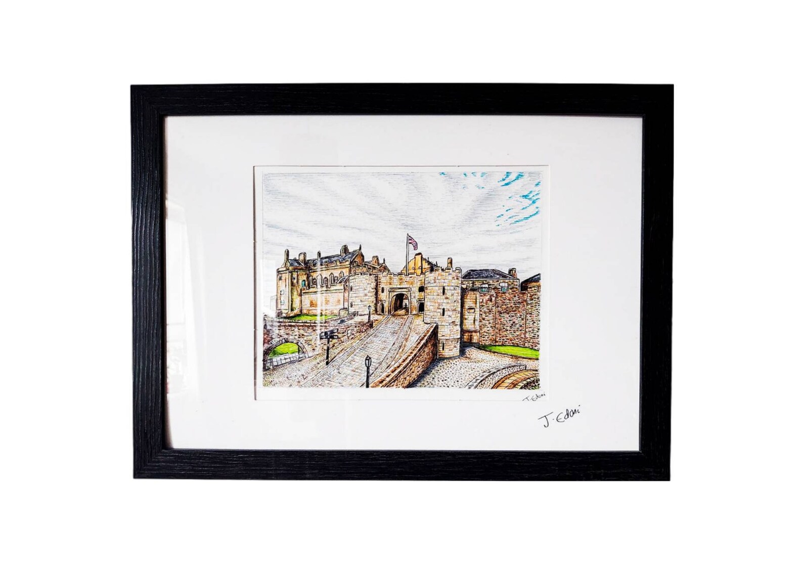 Stirling Original Castle Art: Pen Drawing, Scotland Landmark, UK Gift ...