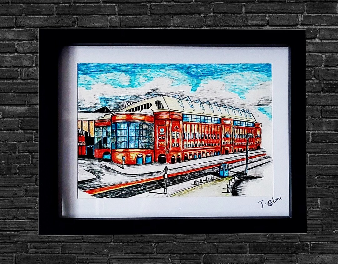 Ibrox, Rangers FC Framed/ Unframed Football Giclee Art Print- Birthday ...