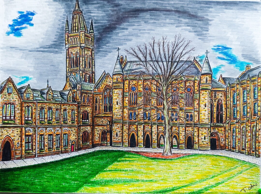 Glasgow Artwork University Original, Collectable, Birthday Gift, Home ...