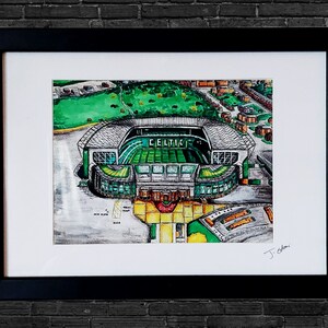 Celtic FC Artwork Framed/ Unframed Football Giclee Print- Celtic Park ...