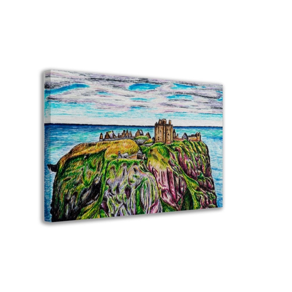 Stonehaven Dunnottar Castle Canvas Art Print Scotland, Art, Gift, Decor ...