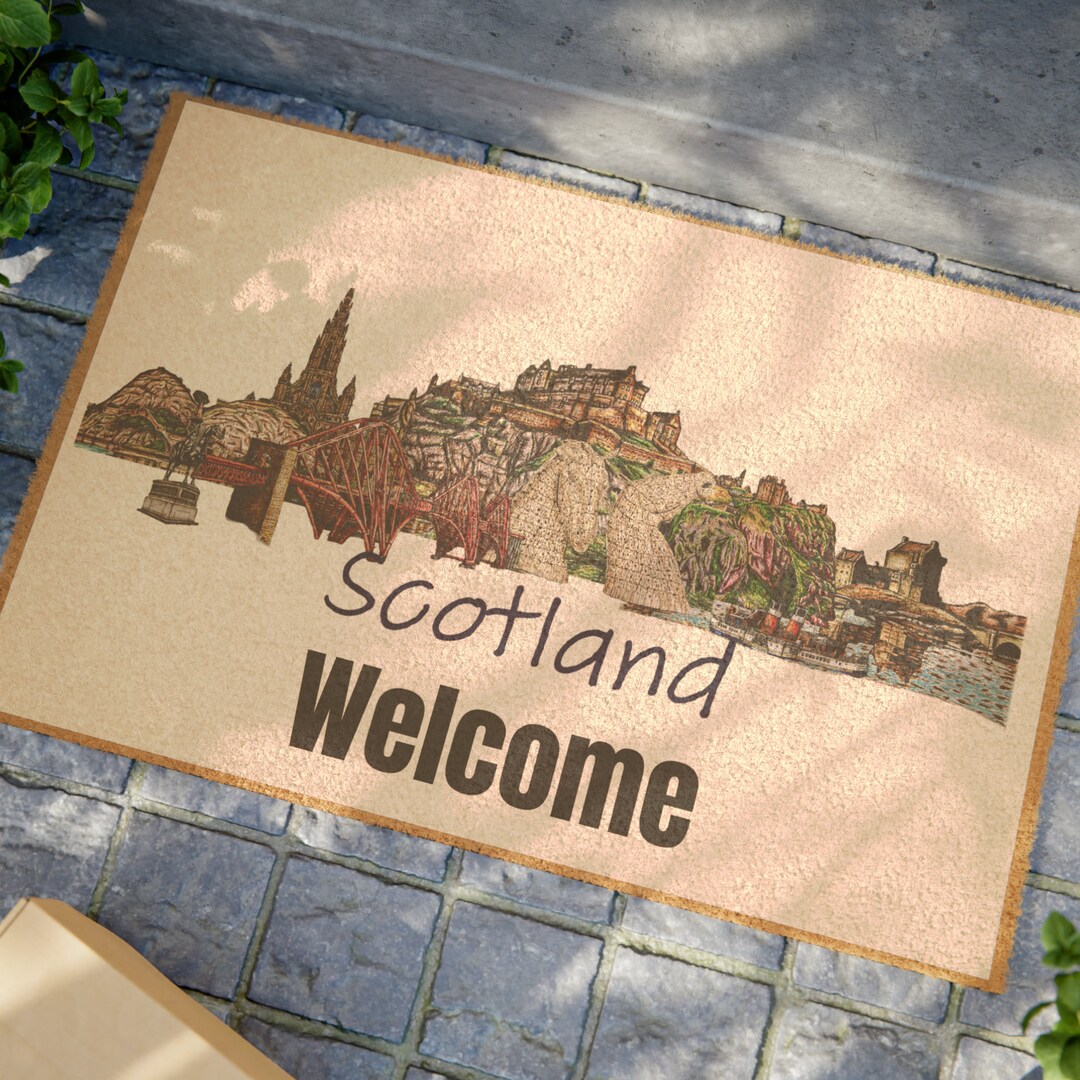 The Iconic Scotland Collage Welcome Doormat home Decor - Etsy