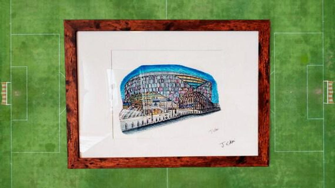 Tottenham Hotspur Stadium Art – Original Framed Football Drawing - Etsy