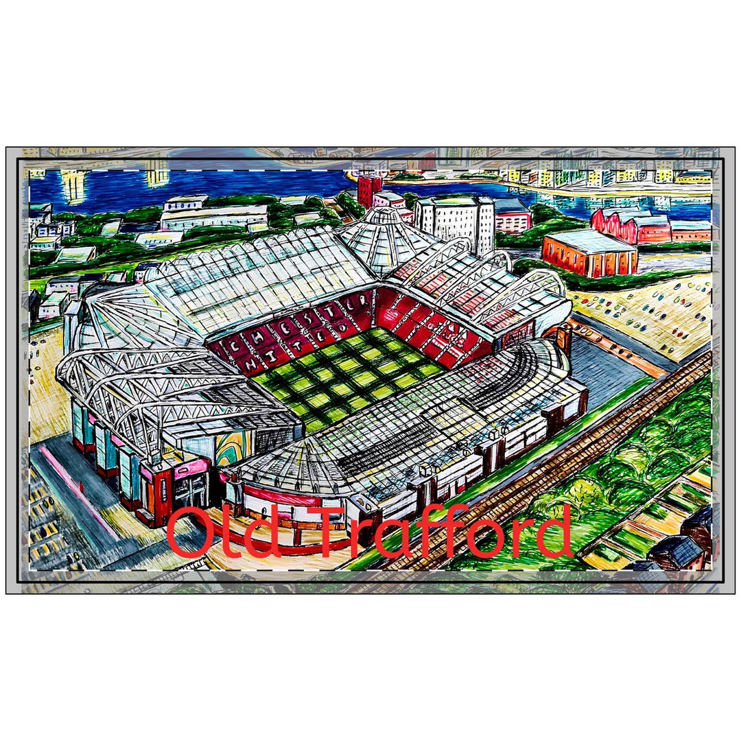 Manchester United, Old Trafford Floor Rug, Football Fan Gift, Premier ...