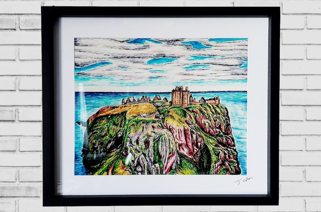 Stonehaven Art, Dunnottar Castle, Scotland Gicleè Styled Print ...