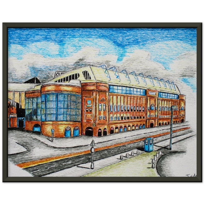 Ibrox Stadium Framed Art Print: Glasgow Rangers FC Home Decor - Etsy