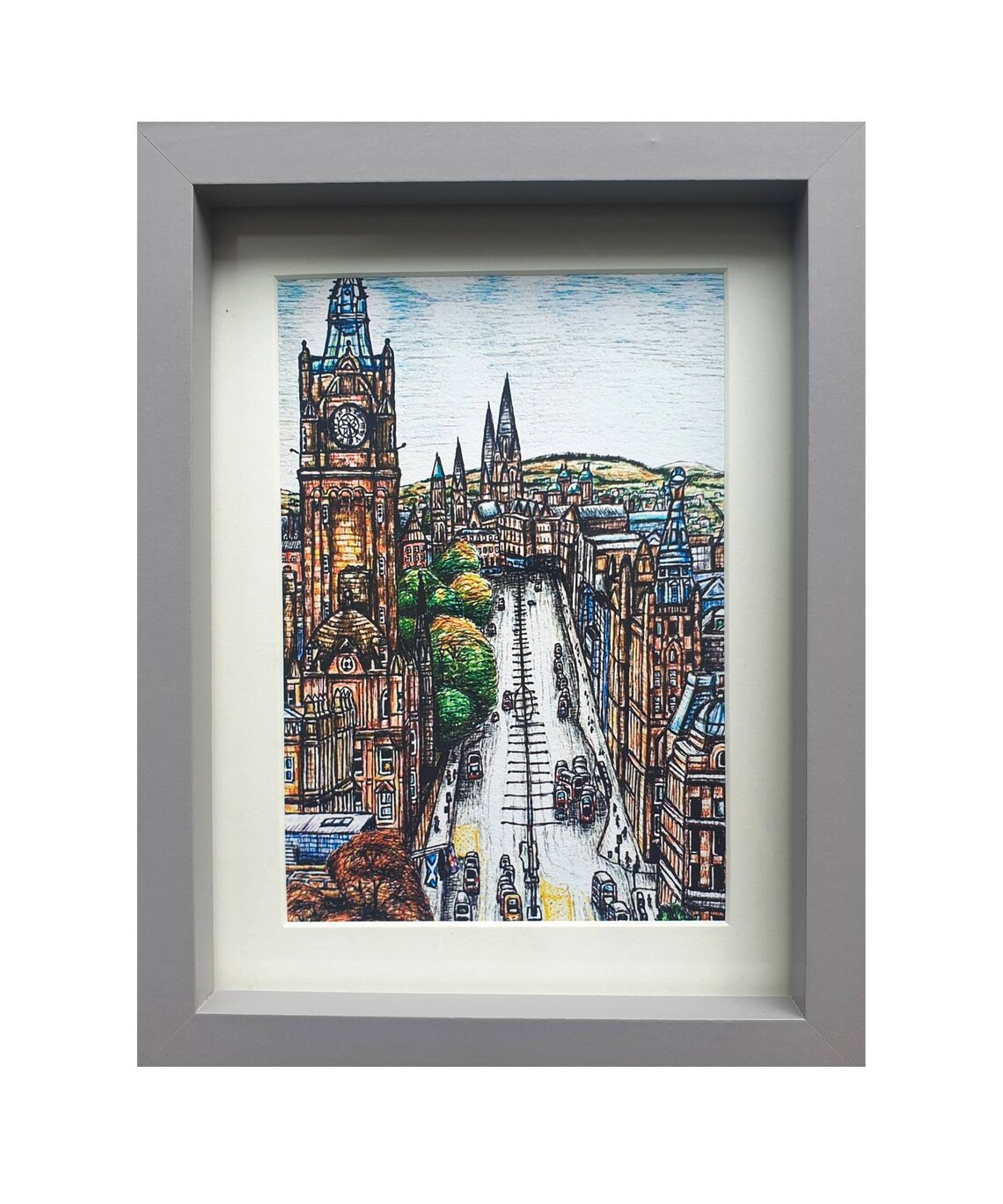 Framed Edinburgh Art Print Princes Street | Etsy