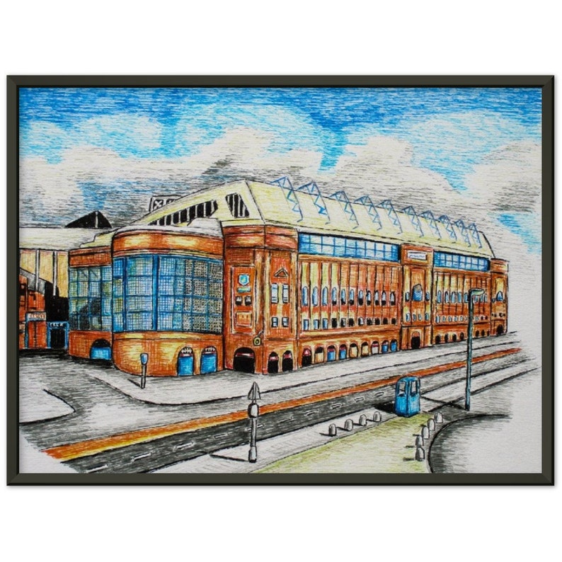 Ibrox Stadium Framed Art Print: Glasgow Rangers FC Home Decor - Etsy