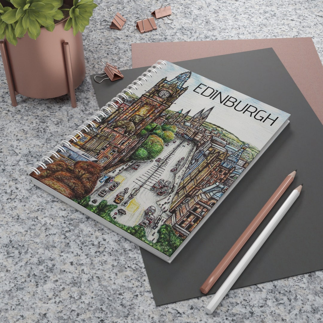 Spiral Notebook Edinburgh Design accessory Journal Gift - Etsy