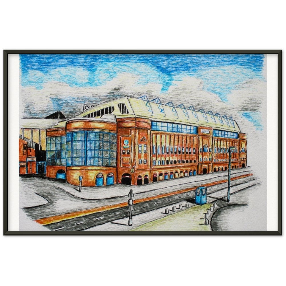 Ibrox Stadium Framed Art Print: Glasgow Rangers FC Home Decor - Etsy