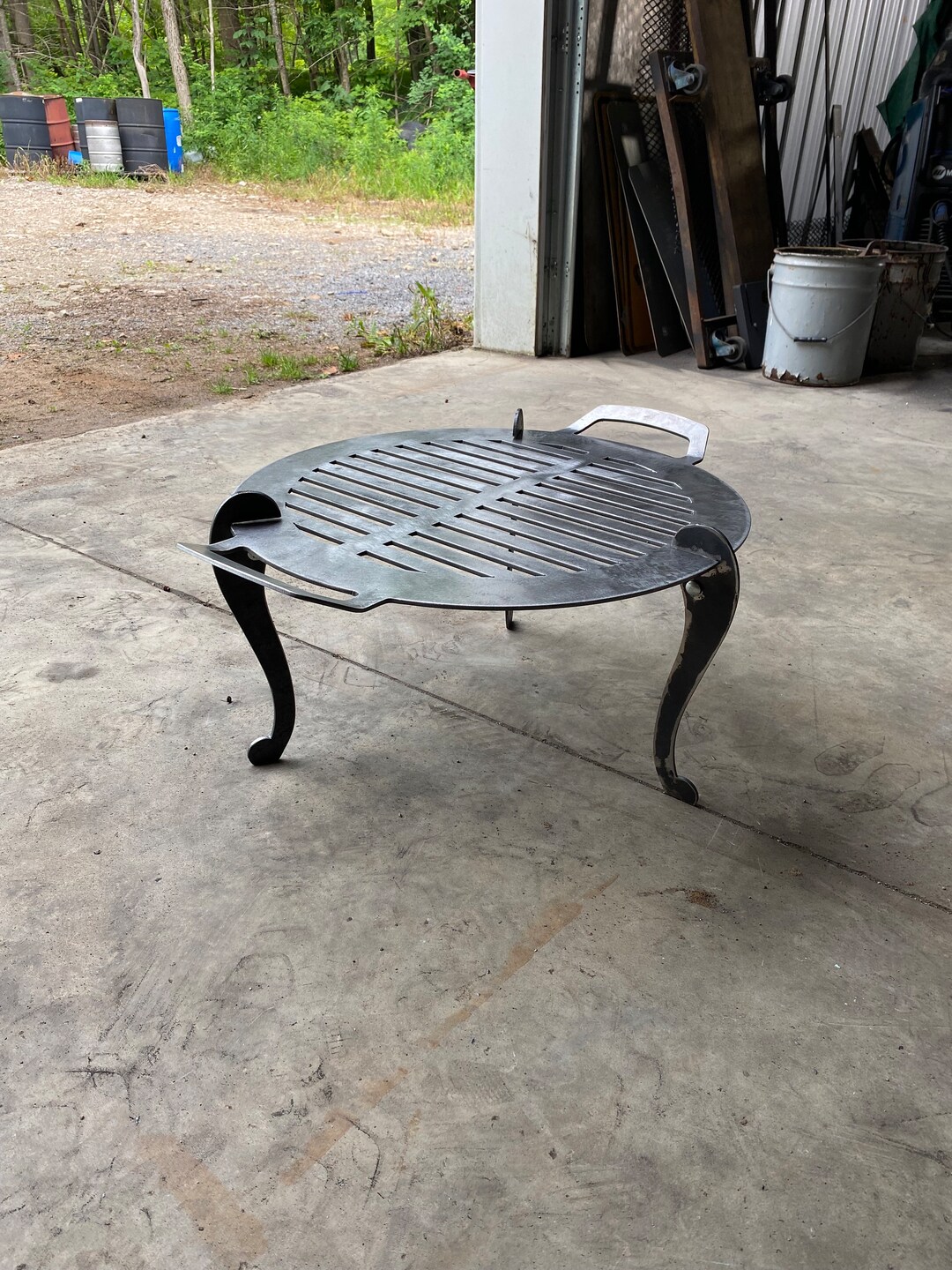 Open Fire Camping Grill With Collapsible Legs - Etsy