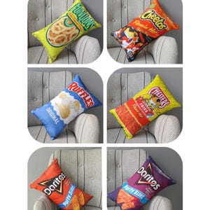 Chips Pillow: Snack Food Decor, Kids Room Gift - Etsy