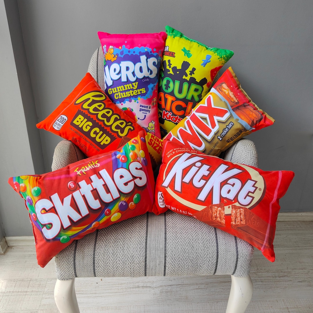 Candy&chips Pillows,twix,nerds,skittles,sourpatch Pillow,funny Novelty ...