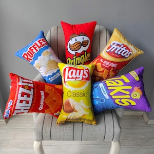 Chips Pillow: Snack Food Decor, Kids Room Gift,double-sided Printed ...