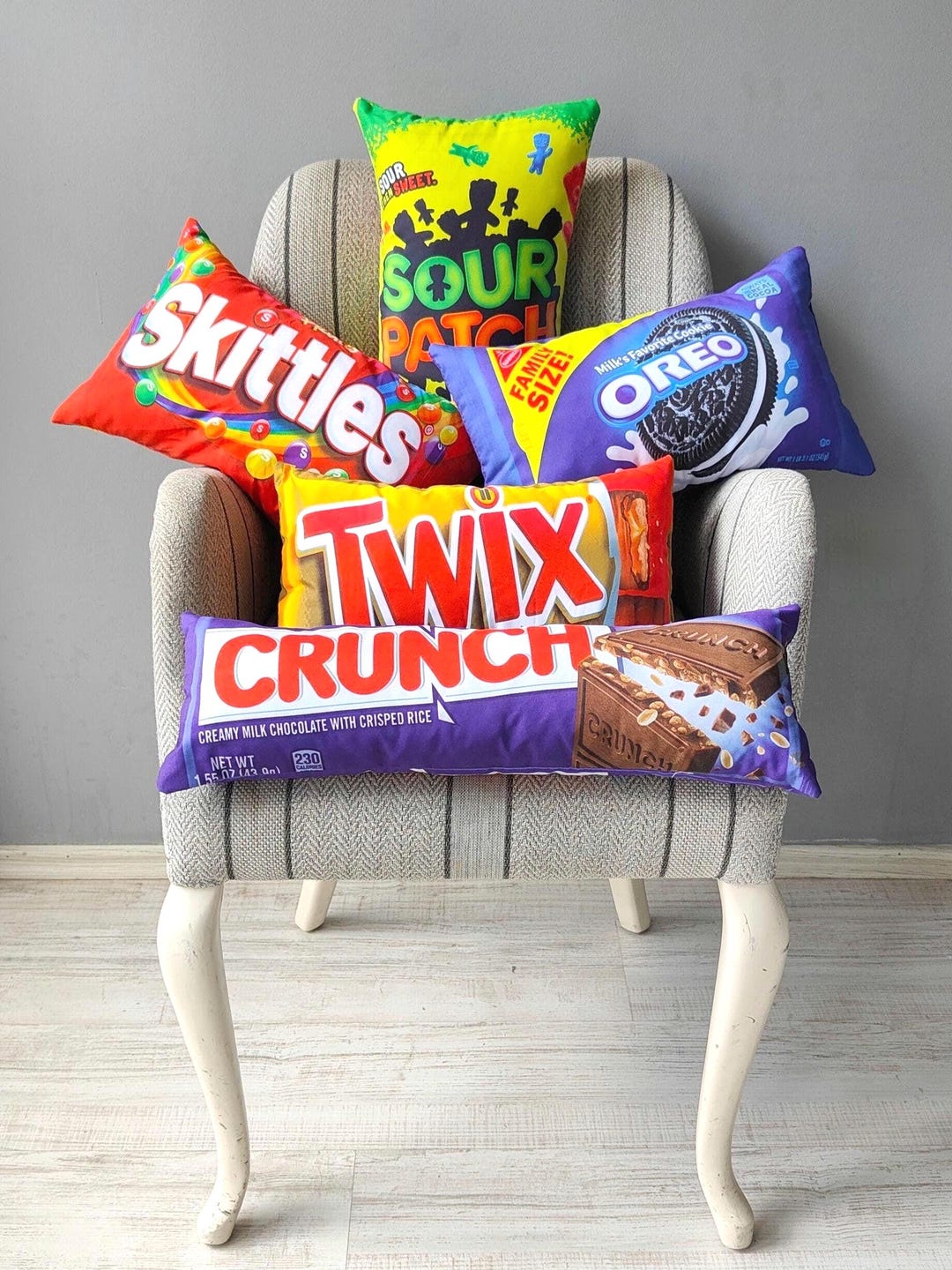 Novelty Candy & Chocolate Pillows: Funny Food Decor,double-sided ...