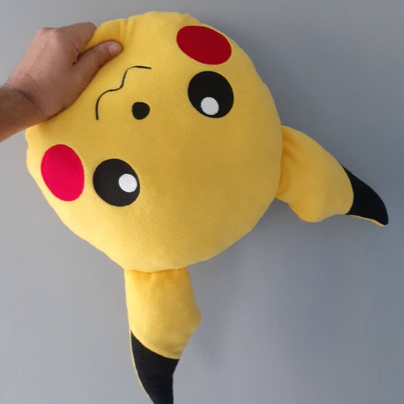 Anime Pikachu Fleece Pillow: Kawaii Plush Toy, Kids Birthday Gift - Etsy