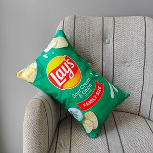 Lays Chips Pillow: Funny Soft Stuffed Novelty Decor - Etsy