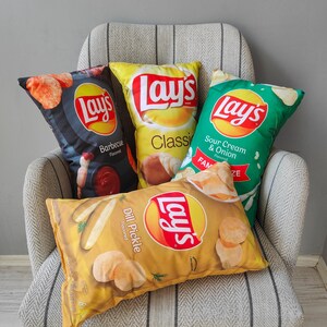 Lays Chips Pillow: Funny Soft Stuffed Novelty Decor - Etsy