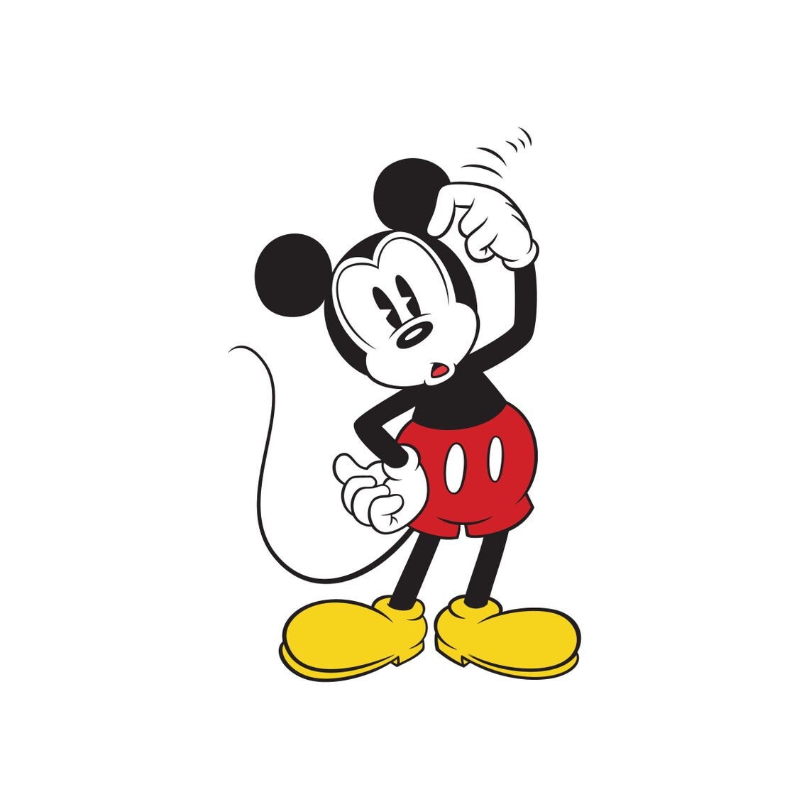 Mickey Mouse What Vintage old fashioned Walt Disney Digital | Etsy