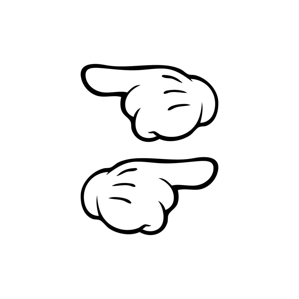 Mickey Mouse Hand Pointing Left