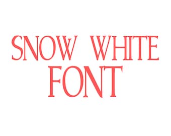 Snow White Font - Etsy