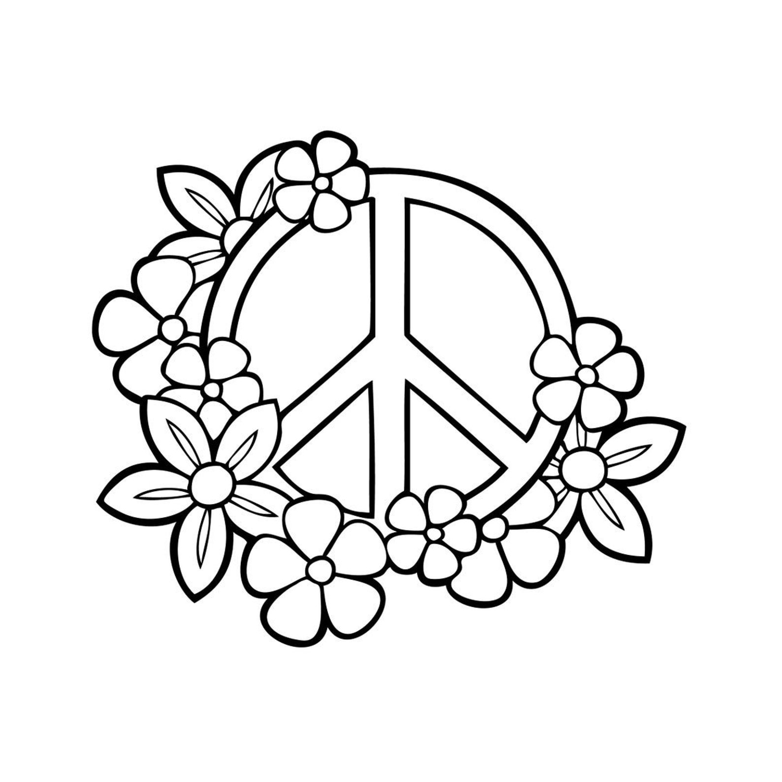 Instant Download / Peace Svg Sign Outline Original - Etsy
