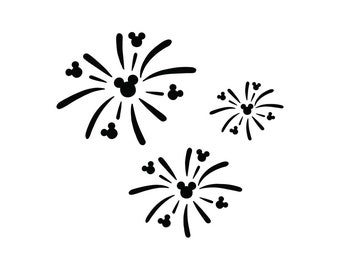Mickey Fireworks Svg | Etsy India