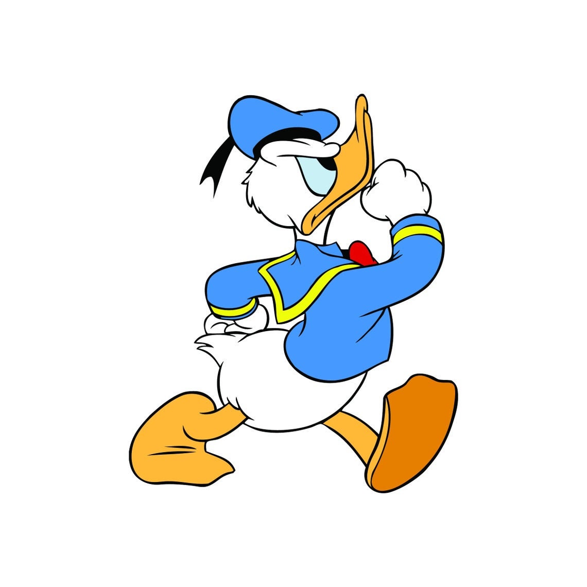 Donald Duck loopt stampen boos boos boos op geïrriteerde - Etsy Nederland