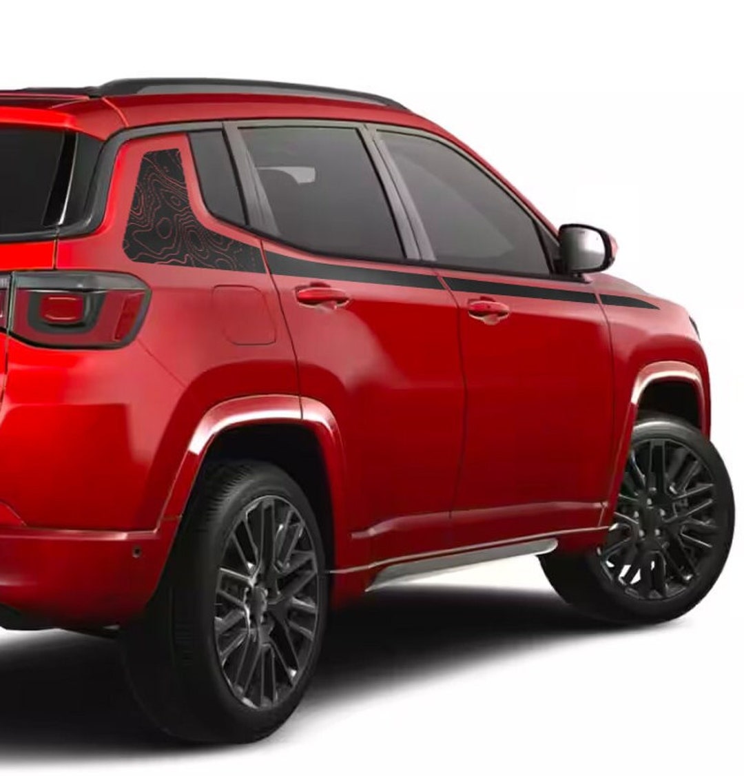 Side Topographic Stripe Decal for Jeep Compass Graphics 2016 - Etsy