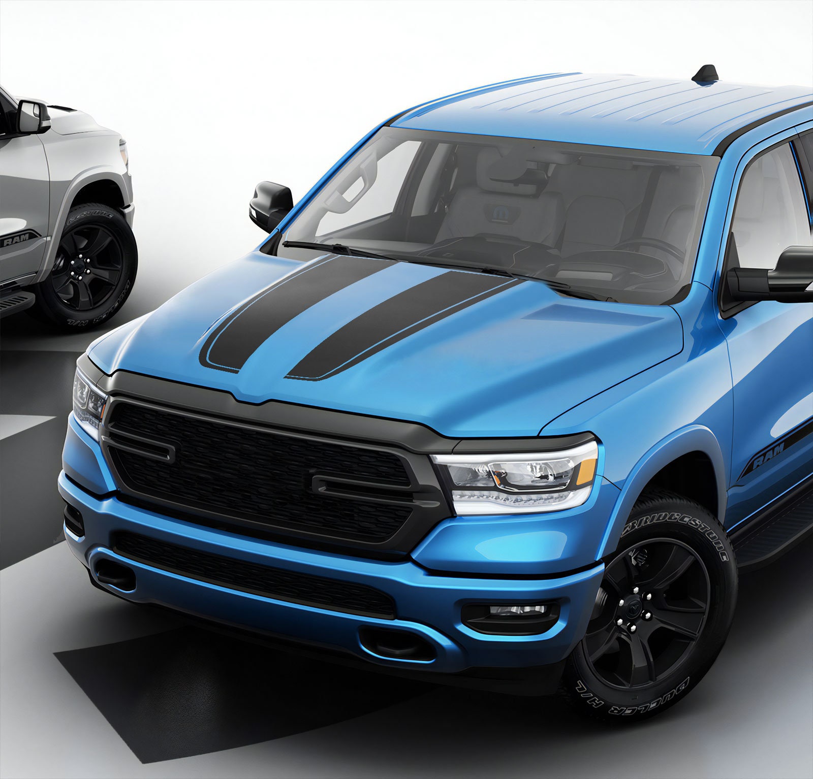 Center Hood Graphics Kit for Dodge RAM 1500 Decals 2018 and - Etsy