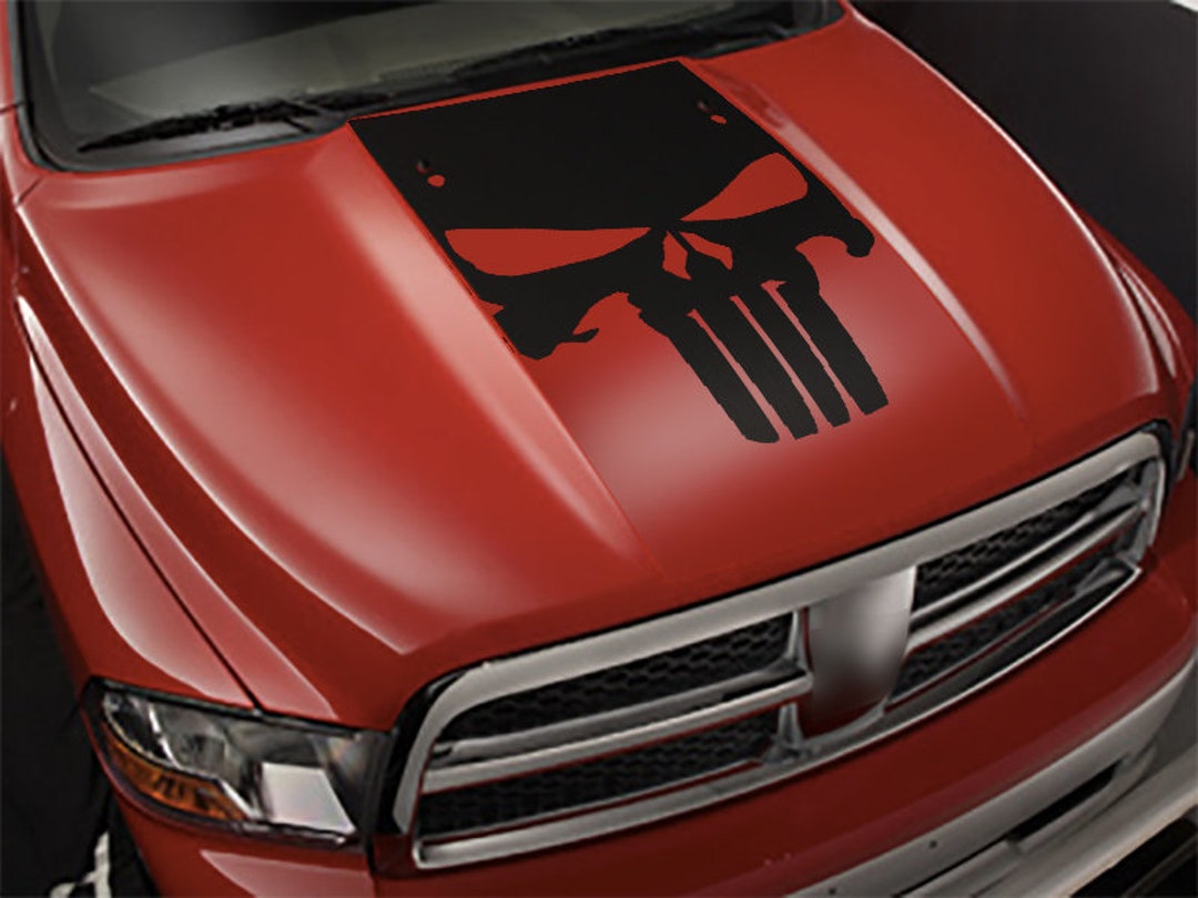 Center Hood Blackout Decal for Dodge RAM 1500 Graphics 2010 2018 5 - Etsy