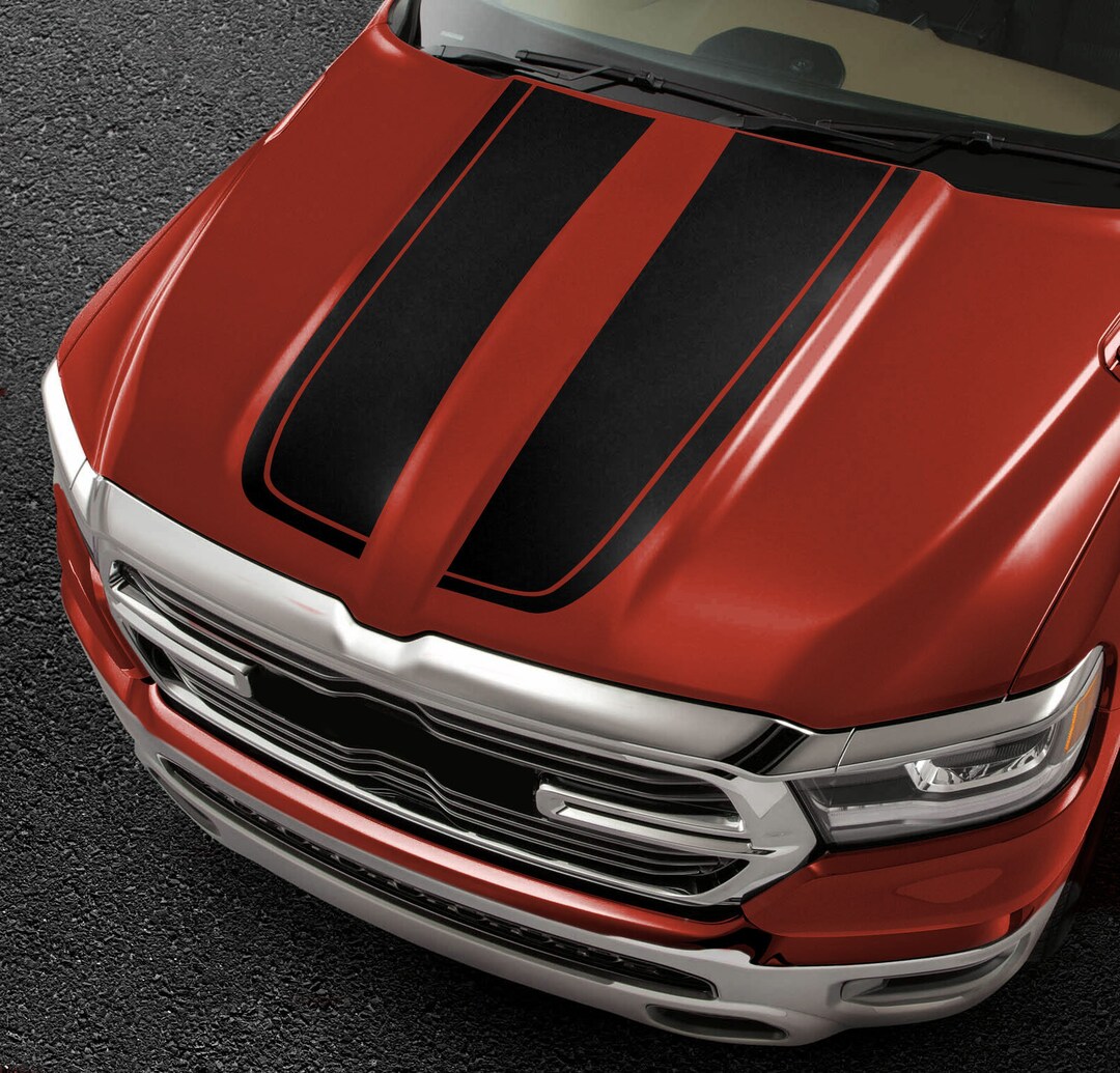 Center Hood Graphics Kit for Dodge RAM 1500 Decals 2018 and - Etsy