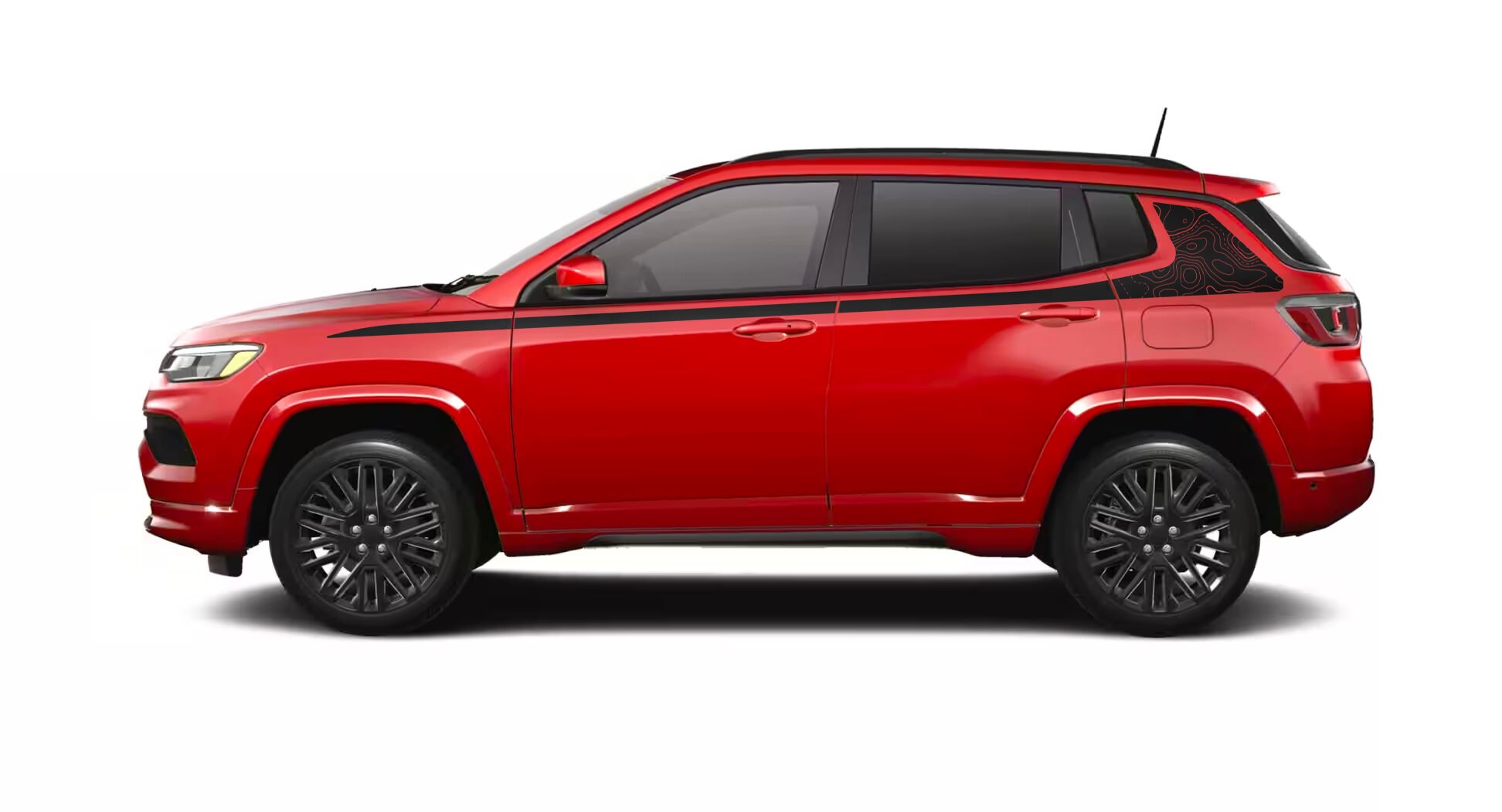 Side Topographic Stripe Decal for Jeep Compass Graphics 2016 - Etsy