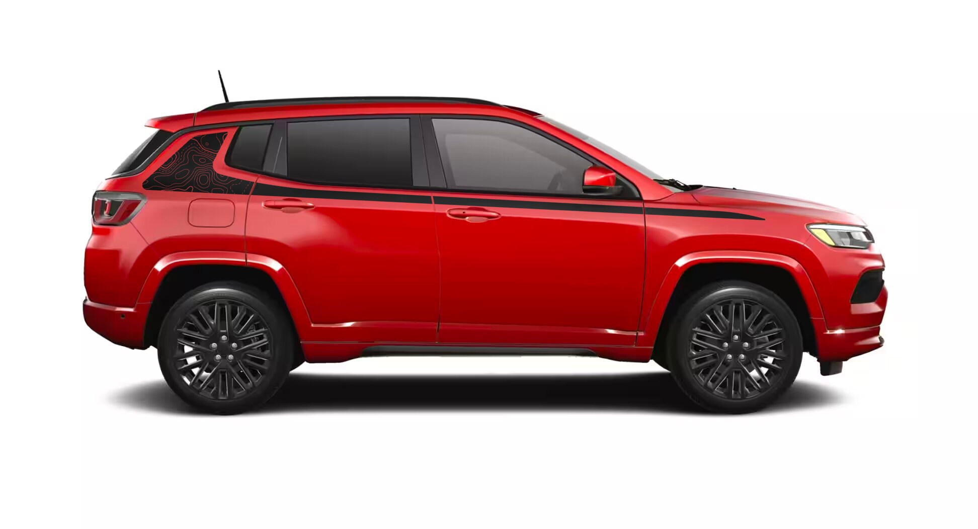 Side Topographic Stripe Decal for Jeep Compass Graphics 2016 - Etsy