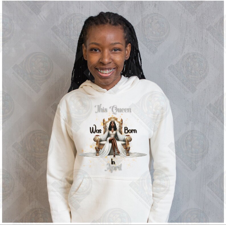 This Queen Was Born in April Aries Taurus Birthday PNG - Etsy