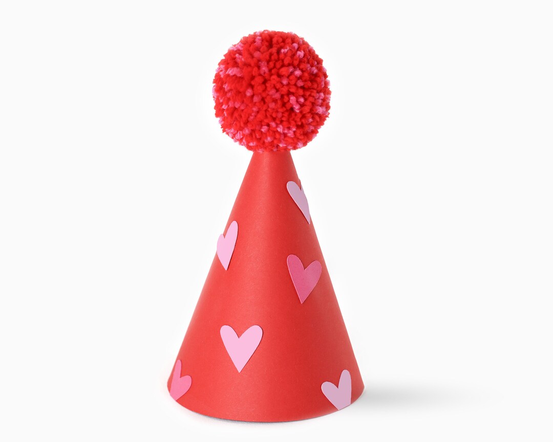 Love Heart Party Hat Love Heart Theme, Baby, 1st Birthday, Decor Banner ...