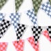 Custom Checkered Bunting Any Colour Checkerboard Print Garland Race Car ...
