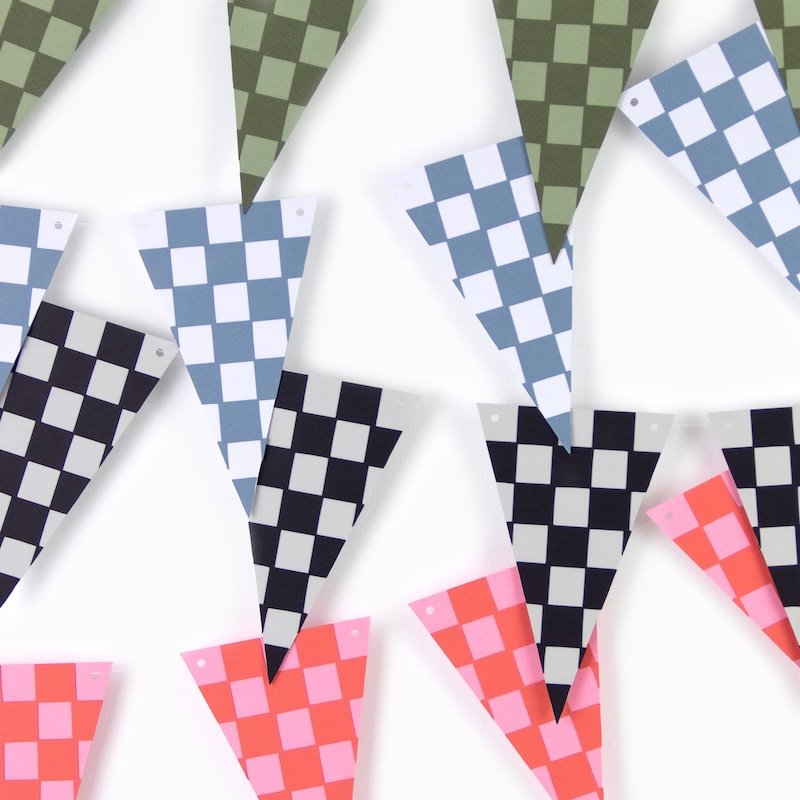 Checkered Flags Banner - Etsy