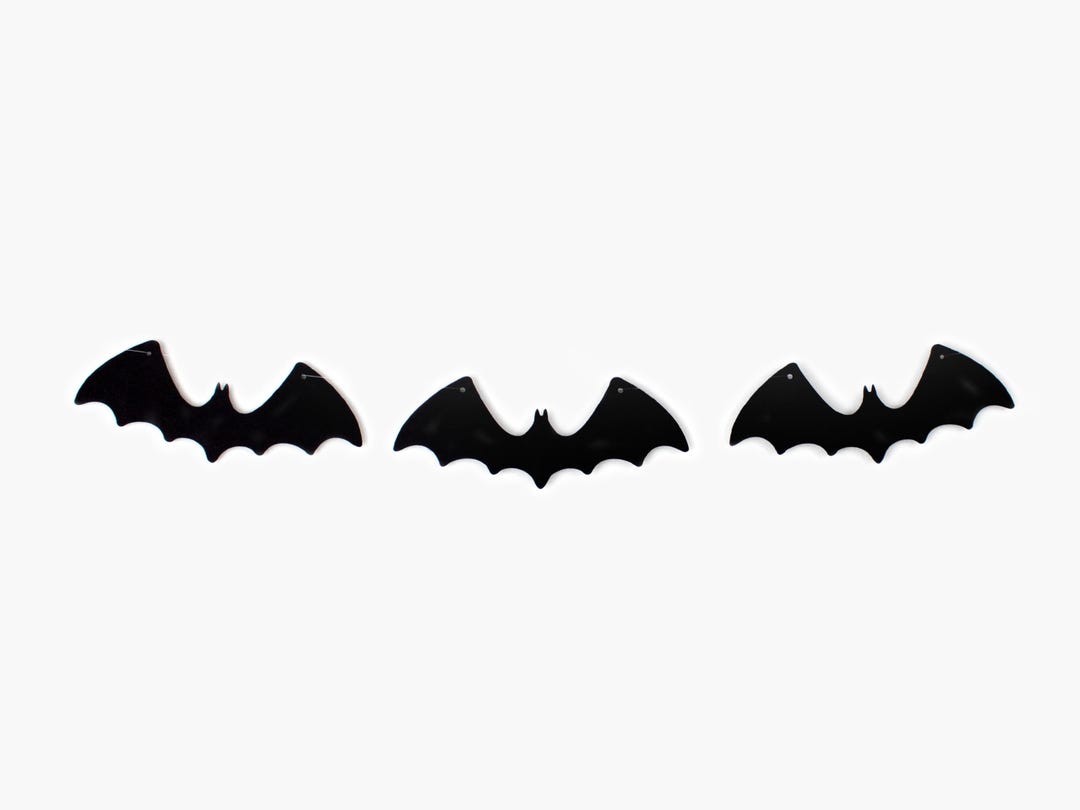 Bat Halloween Garland - Fall Decor Bunting, Cute Children's Party Theme ...
