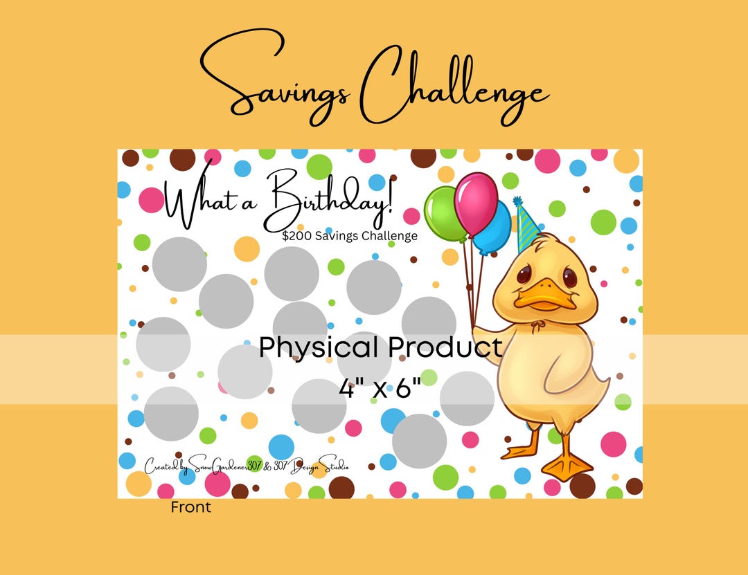 What a Birthday! Scratch-off Savings Challenge: What the Duck Dice Game ...