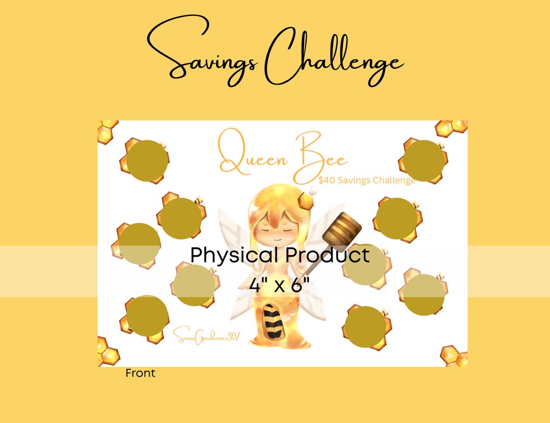 Queen Bee Challenge • Double-sided Scratch-off and Coloring Savings ...