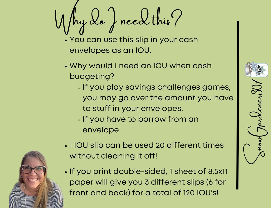I Oink You IOU Slip: Printable Piggy Bank Budget (PDF) - Etsy