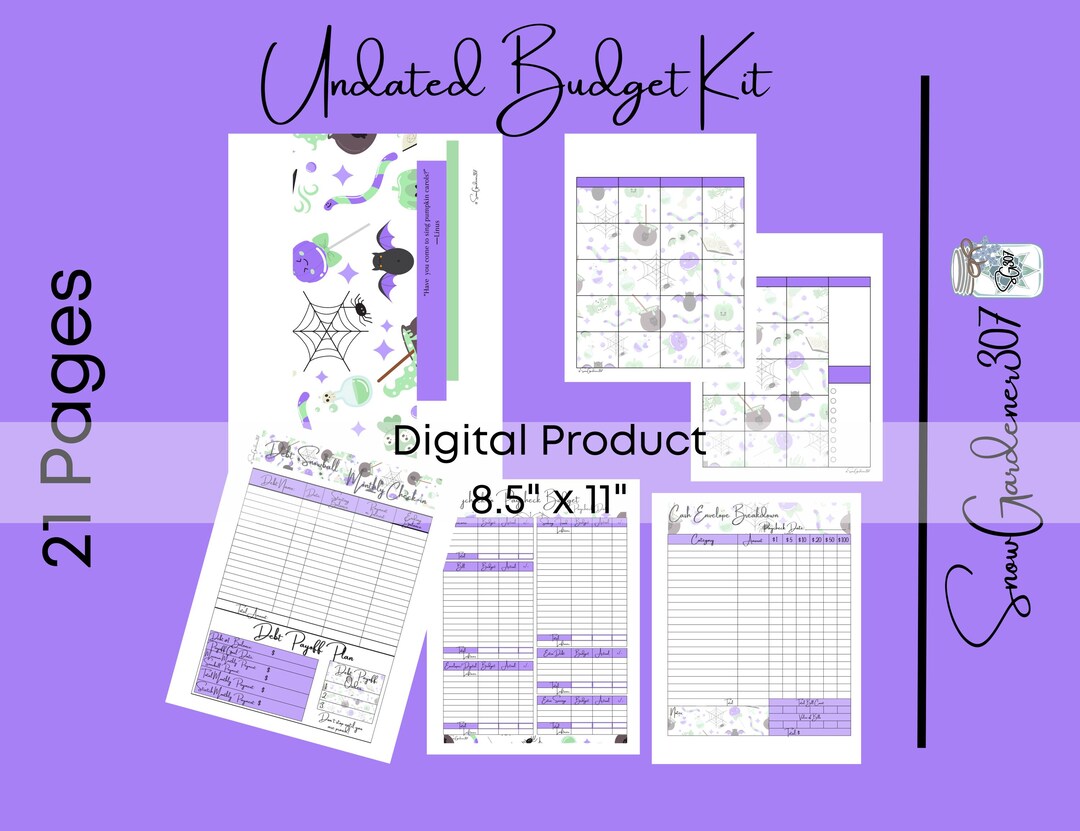 Halloween Budget Planner Kit: Undated, 21 Pages (digital Download) - Etsy