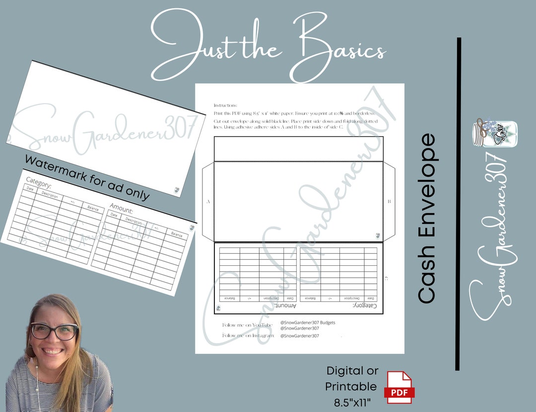 Cash Envelope • Just the Basics • Cash Budgeting - Etsy