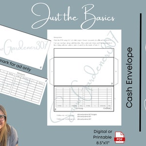 Cash Envelope • Just the Basics • Cash Budgeting - Etsy