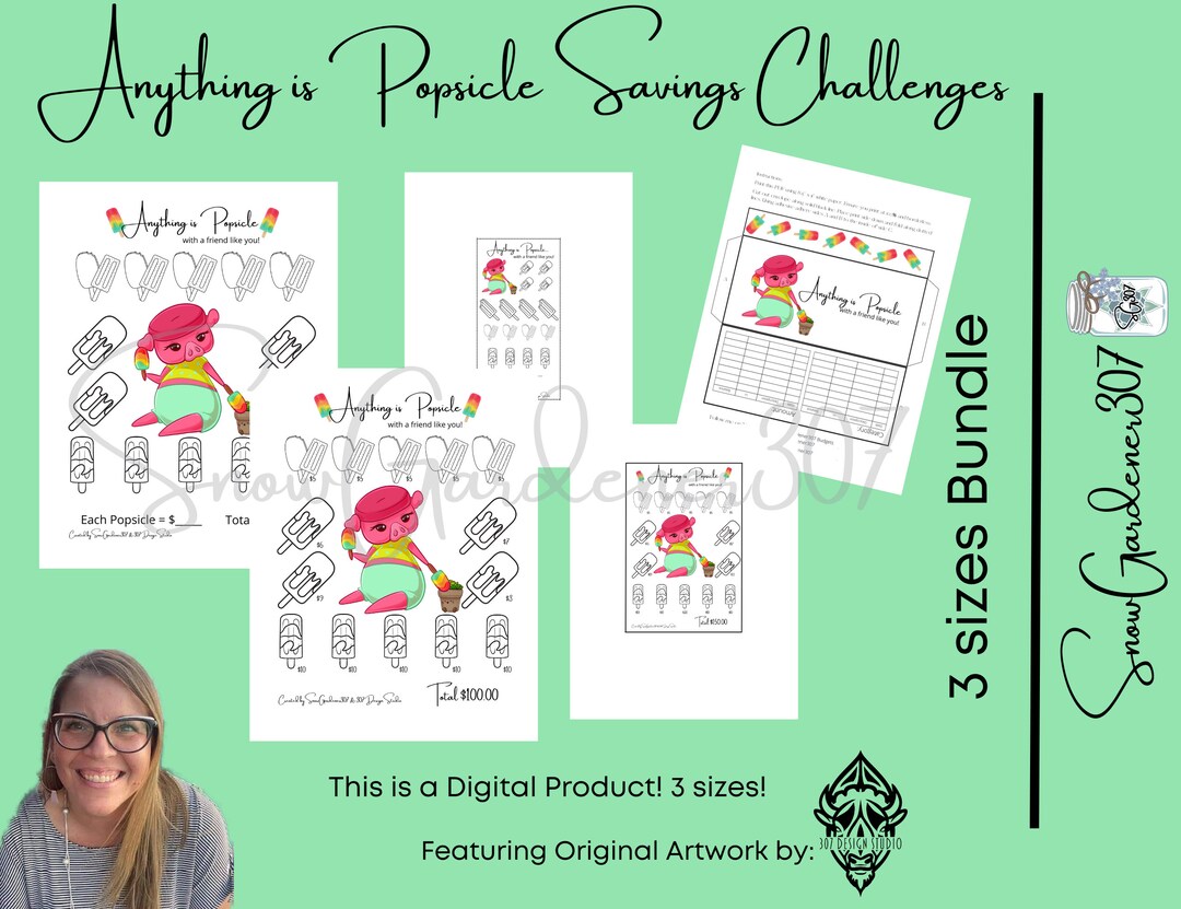 Popsicle Savings Challenge Bundle: Kid-friendly Money Saving (printable ...