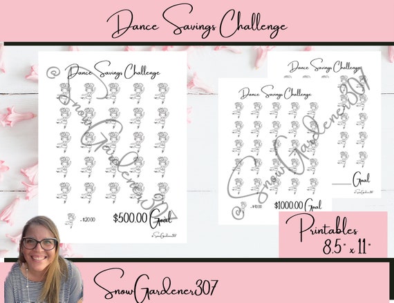Dance Savings Challenge 3 Versions PLUS Printable Envelope | Etsy