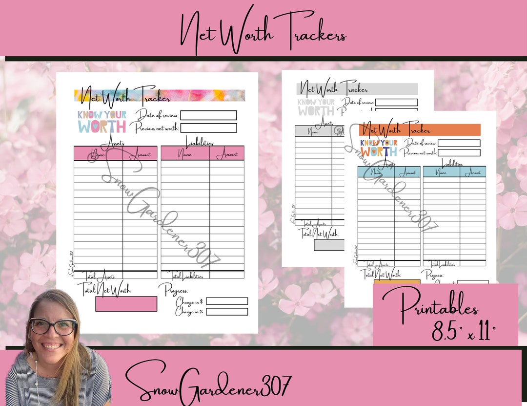 Net Worth Tracker Printable: Financial Freedom Visual Aid (digital ...