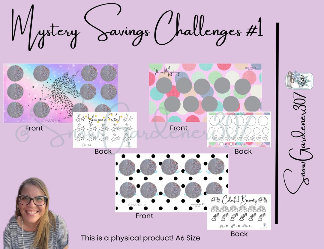 NEW PRICE • Laminated Mystery Scratch-off Savings Challenges #1 ...